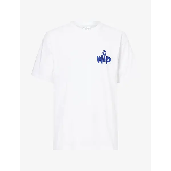Carhartt Work In Progress Cutout Graphic-print Cotton T-shirt - White