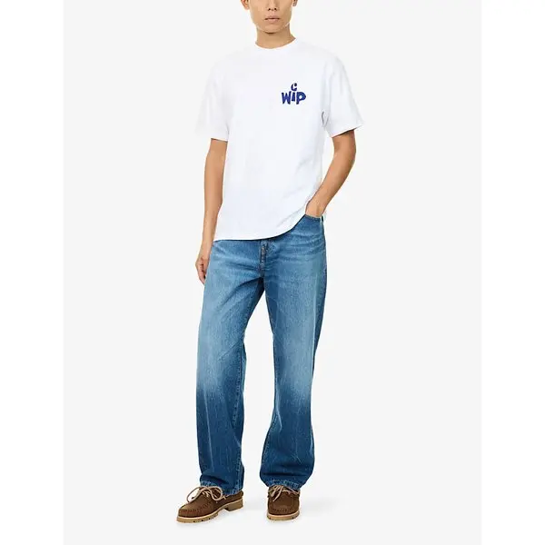 Carhartt Work In Progress Cutout Graphic-print Cotton T-shirt - White
