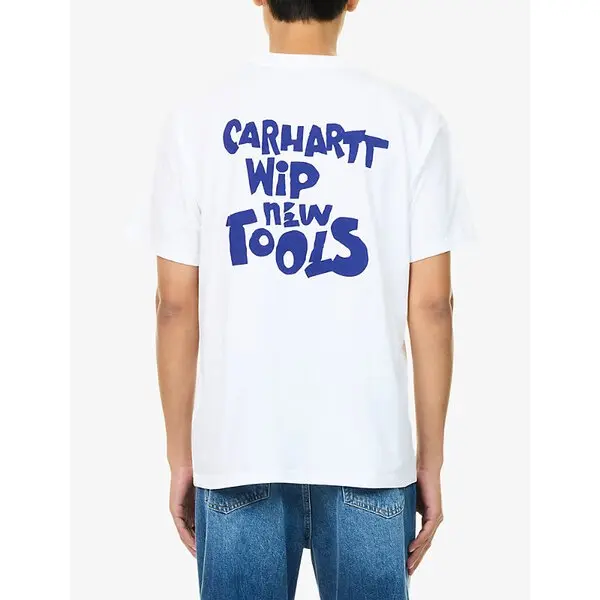 Carhartt Work In Progress Cutout Graphic-print Cotton T-shirt - White
