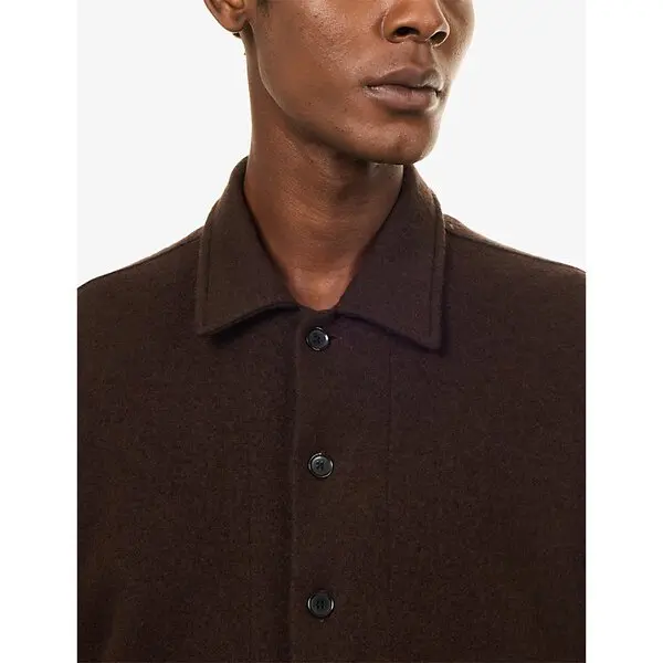 Nn07 Reed Button Wool Shirt