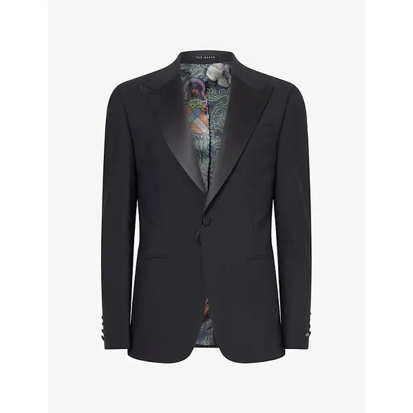 TED BAKER X THE GENTLEMAN Ted Baker X The Gentlemen Slim-fit Single-breasted Wool-blend Blazer