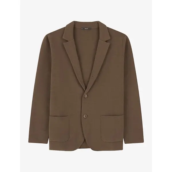 Boggi Milano Notch-lapel Single-breasted Merino Wool Jacket Xxl