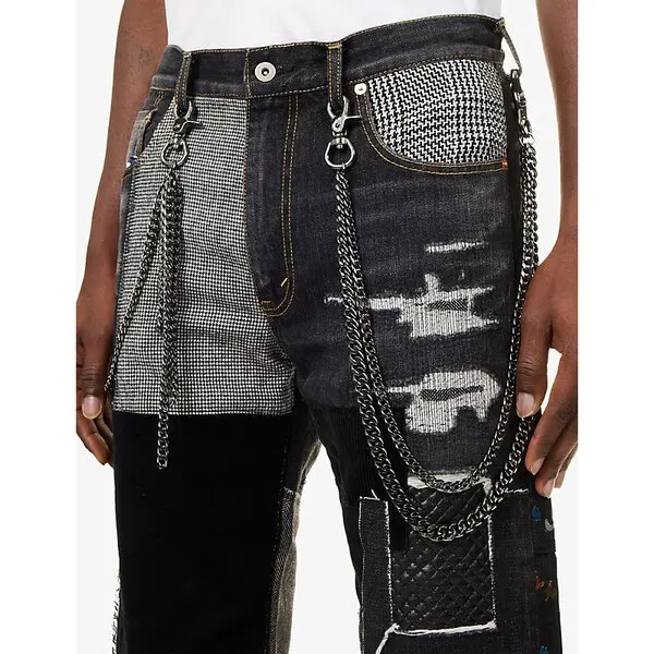 Junya Watanabe Selvedge Patchwork Cropped Denim Jeans