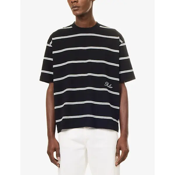 BELIER Jordan Striped Cotton-blend T-shirt