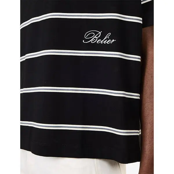 BELIER Jordan Striped Cotton-blend T-shirt