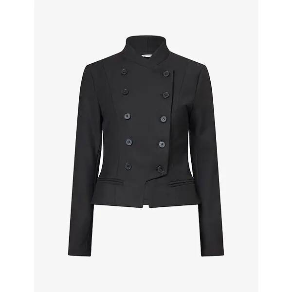 Gimaguas Christy Double-breasted Twill Jacket - Black