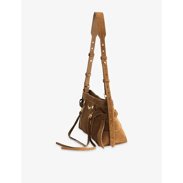 Zadig&Voltaire Madison Mini Suede Shoulder Bag - Cognac