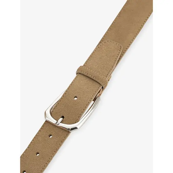 Boggi Milano Square-buckle Suede Belt