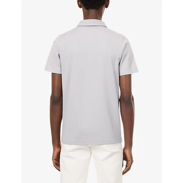 BELIER Pebble Zipped Jersey Polo Shirt
