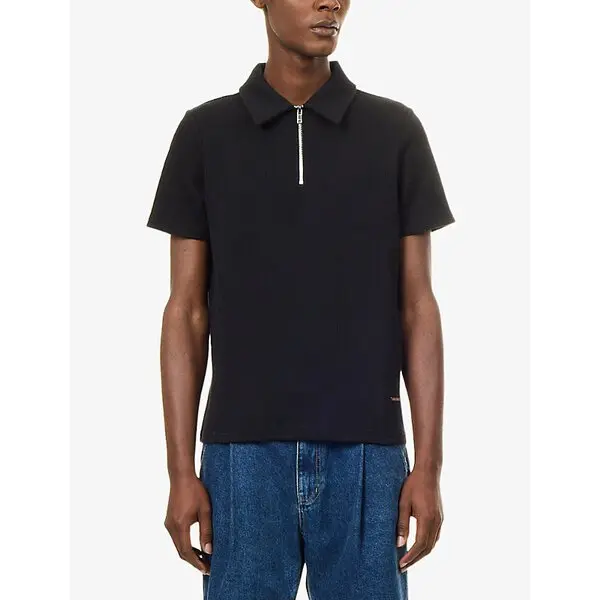 BELIER Edwin Textured Cotton-blend Polo Shirt