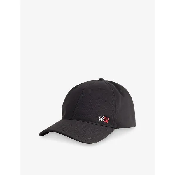 Loewe Flag-patch Cotton Cap - Black