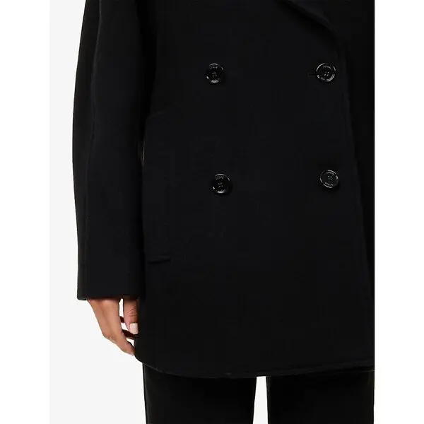 TOTEME Rounded Double-breasted Wool-blend Peacoat