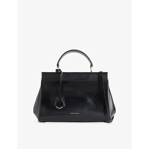 Victoria Beckham Sloane Frame Leather Top-handle Bag - Black