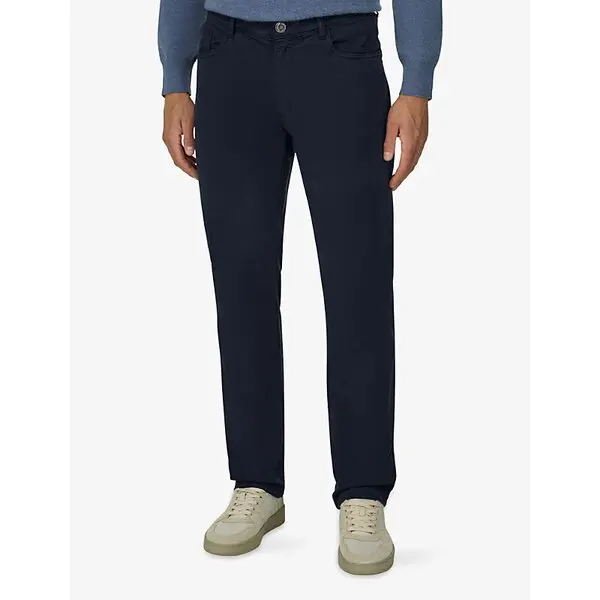 Boggi Milano Straight-leg Regular-fit Stretch Denim-blend Jeans