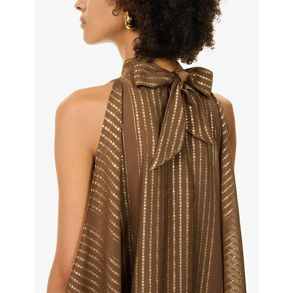 TALLER MARMO Agadez Cold-shoulder Chiffon Fil Coupè Kaftan Dress