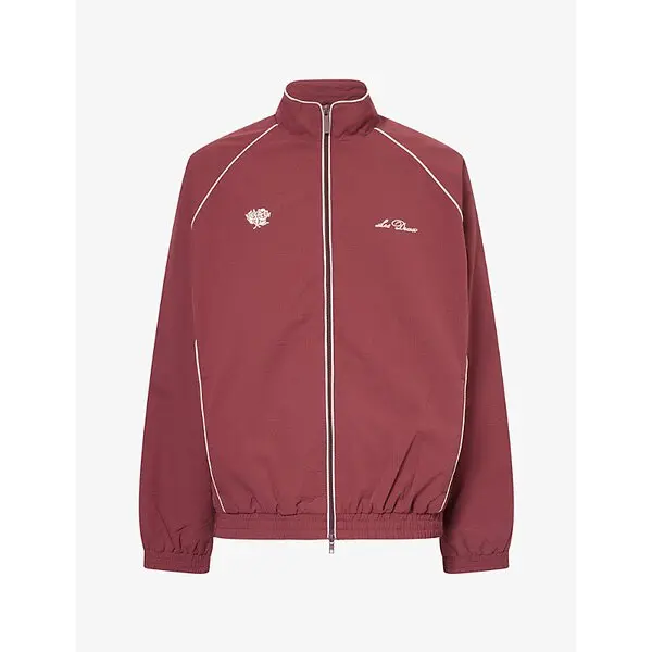 LES DEUX Crinkled Seersucker Woven Truck Jacket