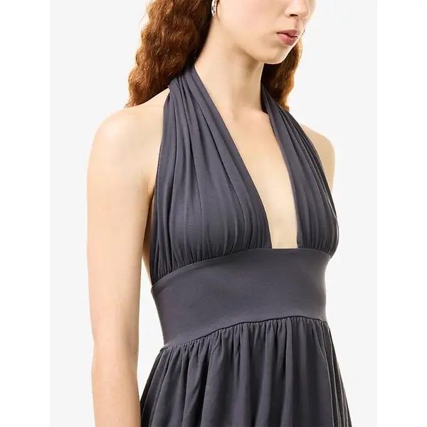 Gimaguas Dera Plunge-neck Stretch-jersey Top
