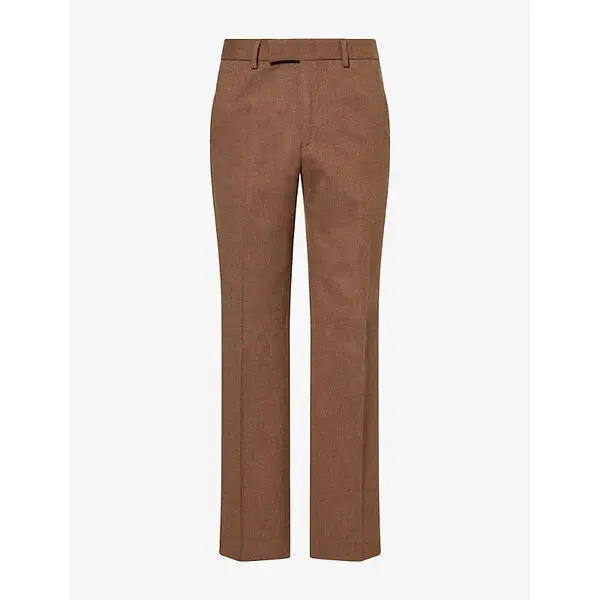 TED BAKER X THE GENTLEMAN Tailored-fit Puppytooth Wool-blend Trousers