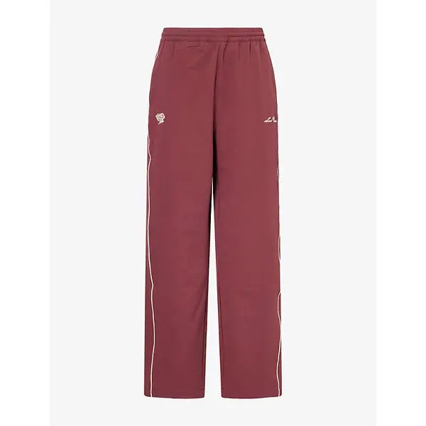 LES DEUX Crinkled Seersucker Woven Track Jogging Bottoms
