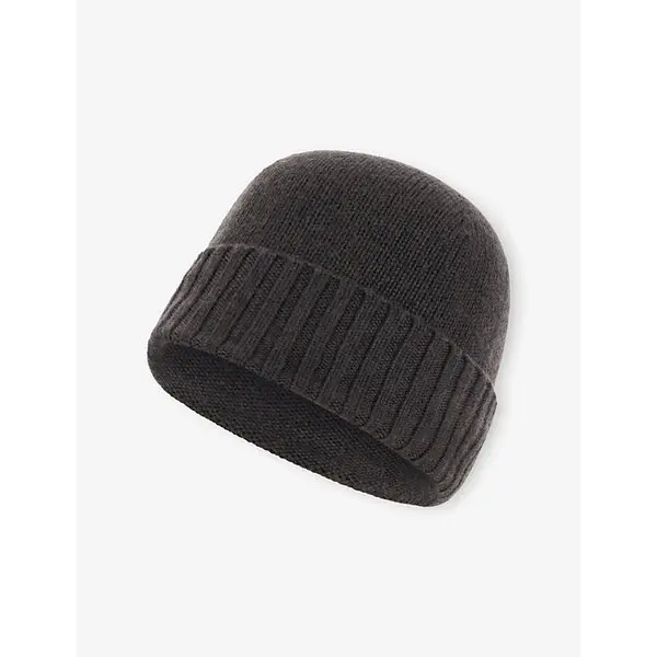 Boggi Milano Logo-patch Wool-blend Beanie Hat