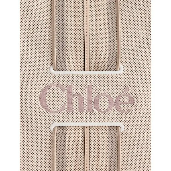 Chloé Woody Loop Medium Cotton-canvas Tote Bag