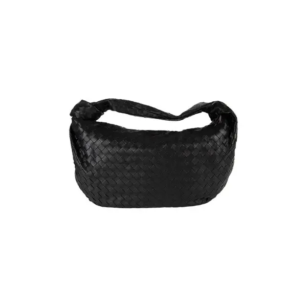 Bottega Veneta Jodie Medium Rounded Hobo Bag /silver - Black