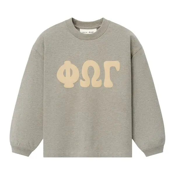 Fear Of God Merch Long Sleeve Tee 'seal Heather