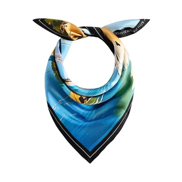 Kith Giorgio Armani & Malibu Printed Silk Bandana 'multi - Multicolor