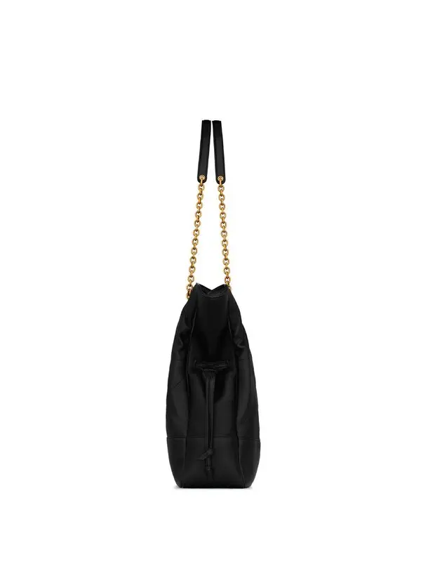 Saint Laurent Jamie Shopping In Lambskin - Black