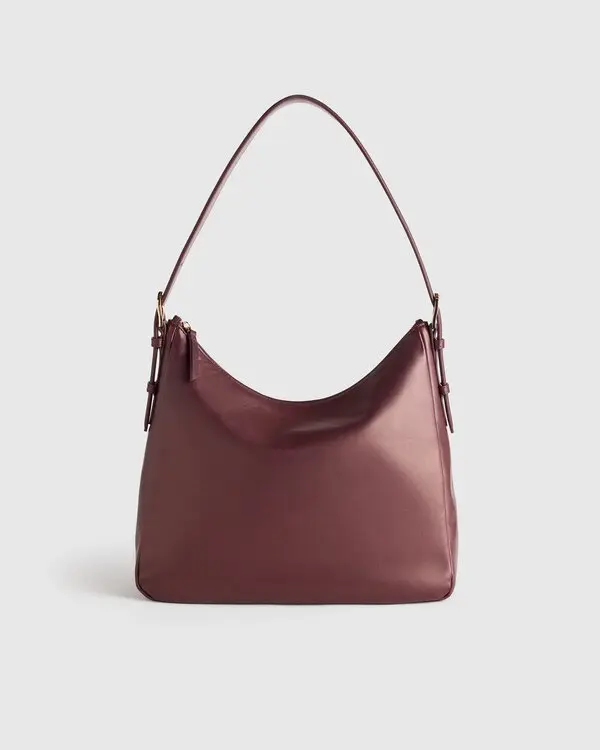 Quince Sutton Shoulder Bag - Deep Plum