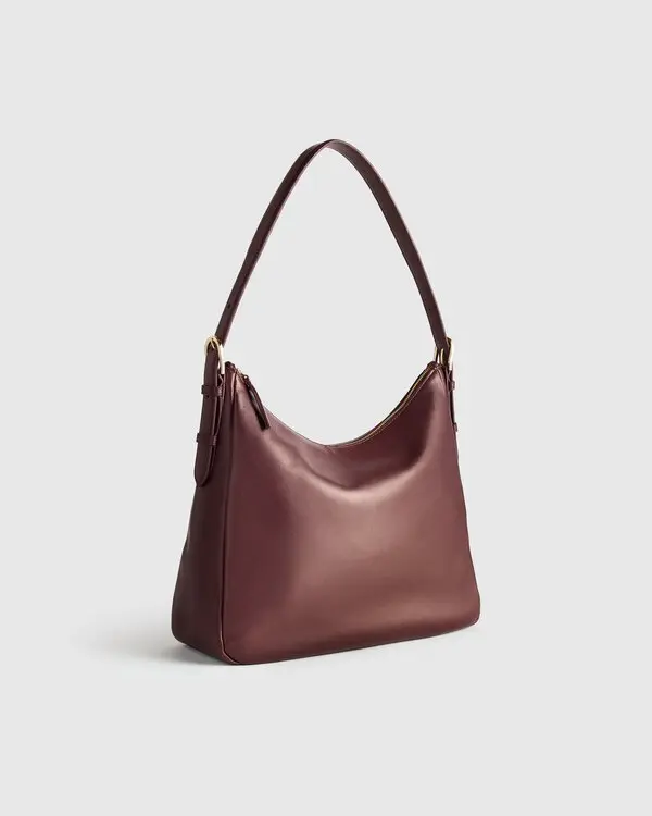 Quince Sutton Shoulder Bag - Deep Plum