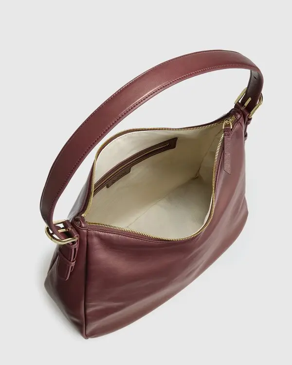 Quince Sutton Shoulder Bag - Deep Plum
