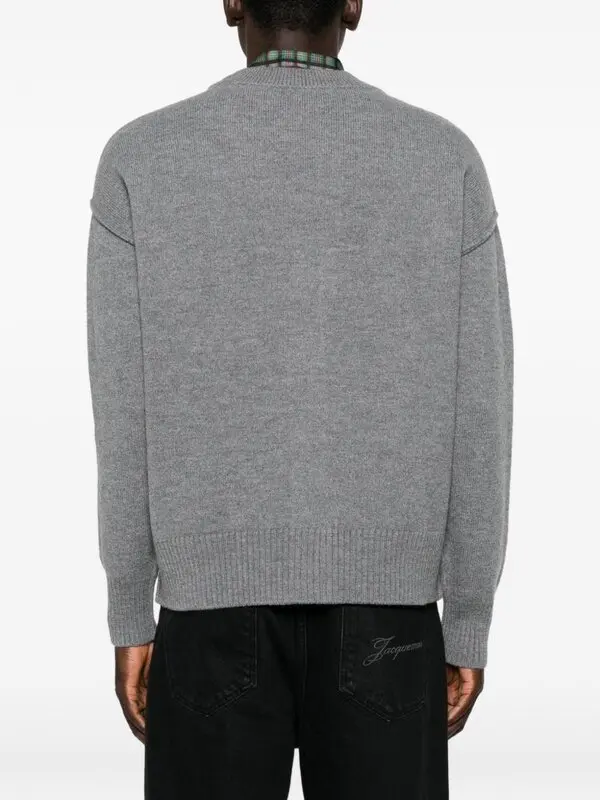 AMI Paris De Coeur Wool Cardigan