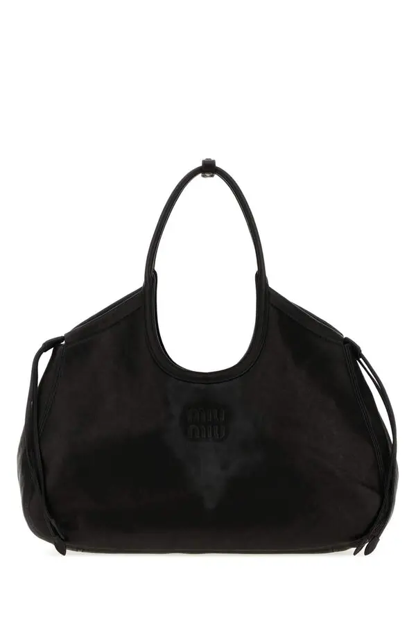 Miu Miu Nappa Leather Ivy Shopping Bag - Black