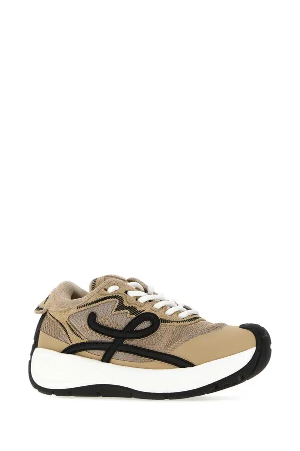 Loewe Beige Tech Fabric Pogo Sneakers - Brown
