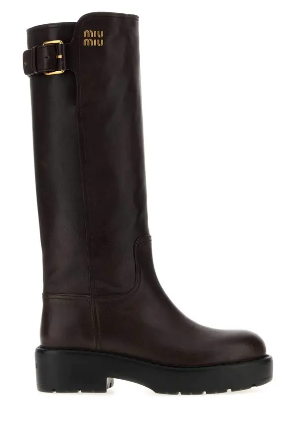 Miu Miu Dark Leather Boots