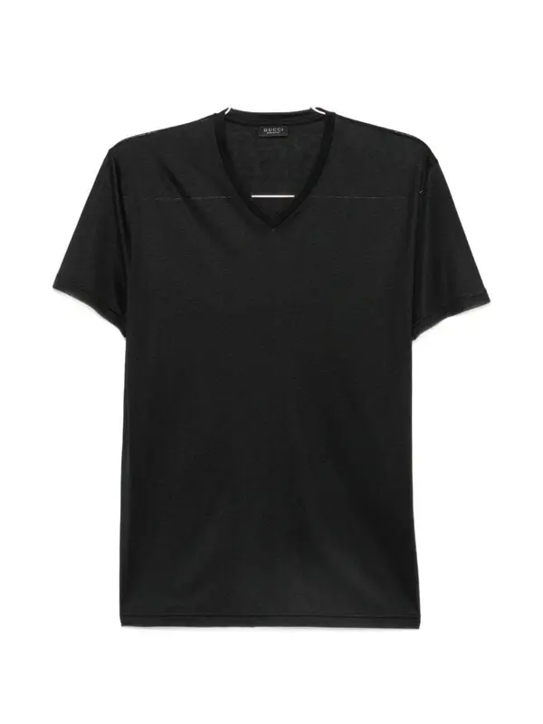 Gucci Silk V-necked T-shirt