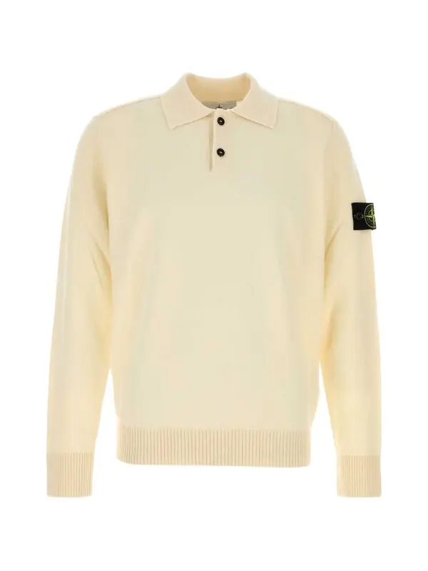 Stone Island Light Geelong Wool Jumper - Ivory