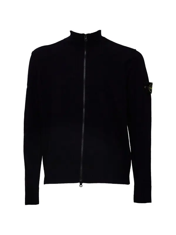 Stone Island Zip-up Cardigan - Navyblue