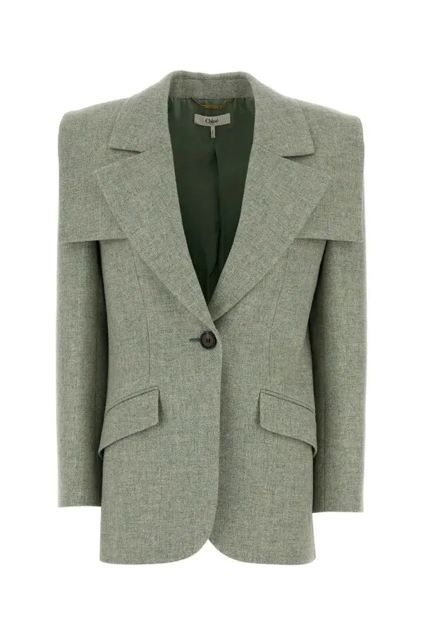 Chloé Melange Stretch Wool Blazer For