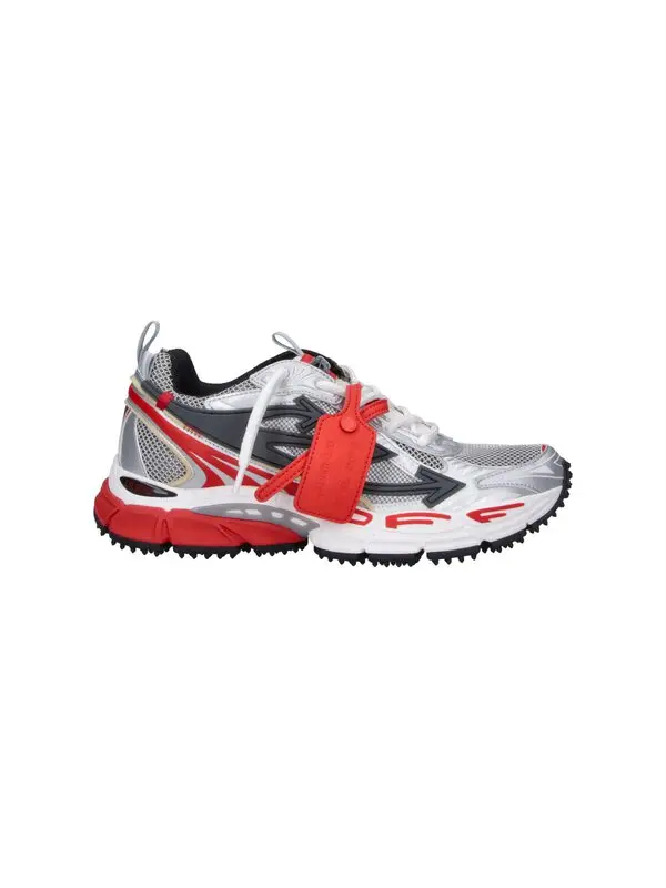 Off-White Arrow-detail Mesh Sneakers - Grey