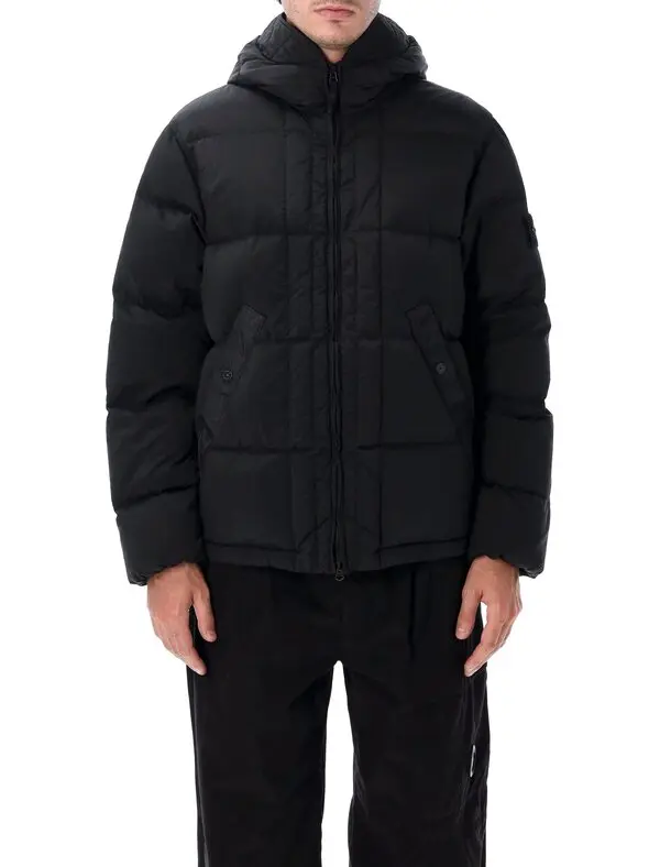 Stone Island No, Cannot Include Brand Name. Let's Craft: Econyl Down Jacket With Rds Padded Hood, Concealed Zip & Adjustable Hem