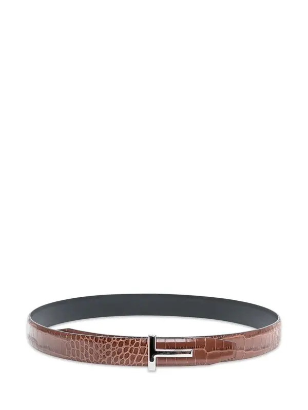 TOM FORD 30 Mm Leather Classic Belt - Caramel