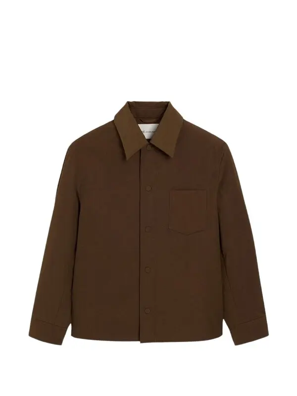 AMI Paris Padded Shirt Jacket - Chocltbrwn