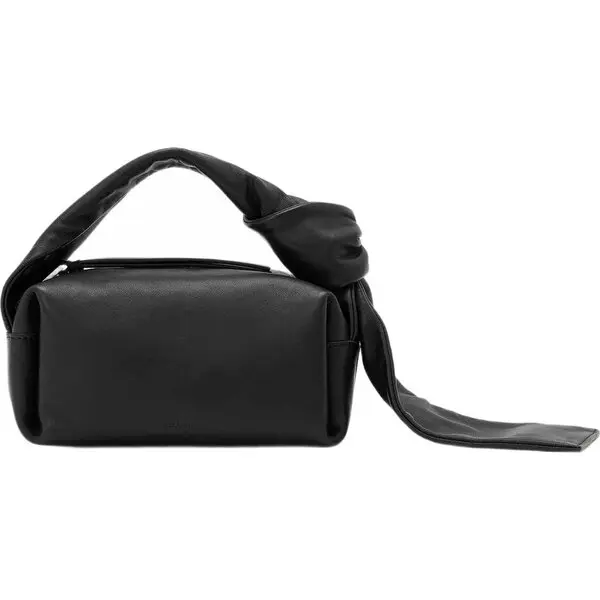 ALLSAINTS Effie Knot Micro Leather Bag - Black