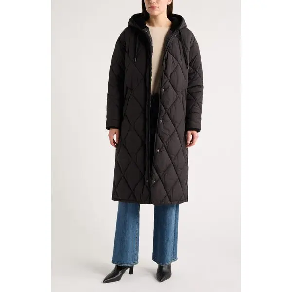 Bernardo Sleeping Bag Quilted Coat - Black