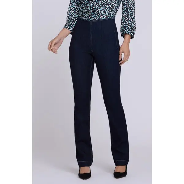 NYDJ Marilyn High Waist Straight Leg Pull-on Jeans - Rinse