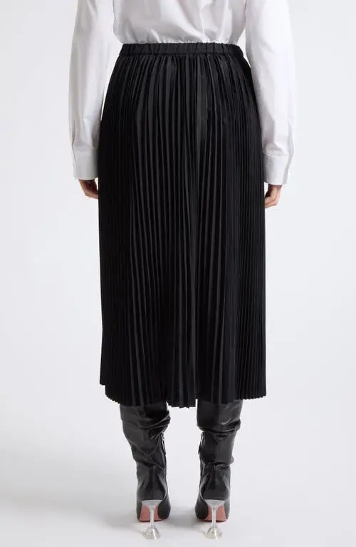 Junya Watanabe Pinstripe Pleated Midi Skirt