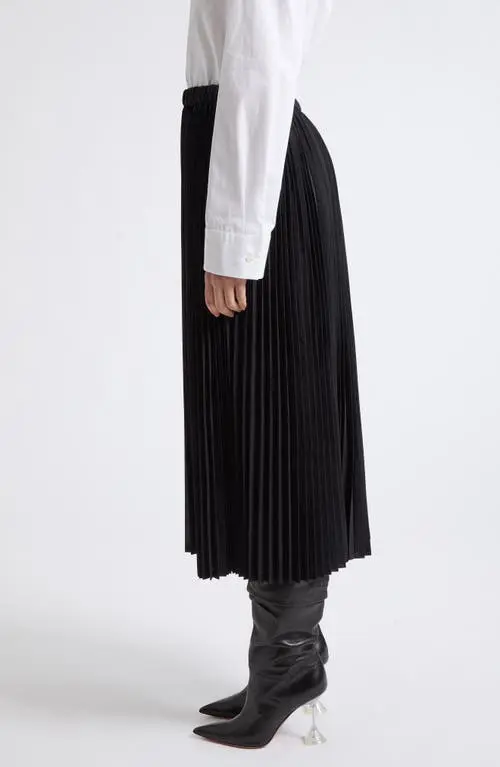 Junya Watanabe Pinstripe Pleated Midi Skirt