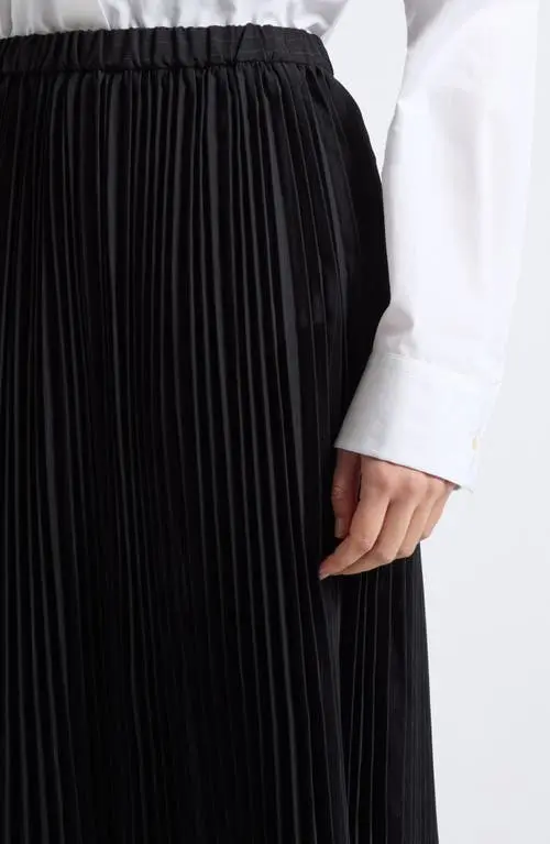 Junya Watanabe Pinstripe Pleated Midi Skirt